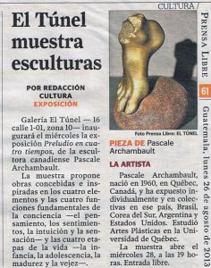 Prensa Libre – Pascale Archambault